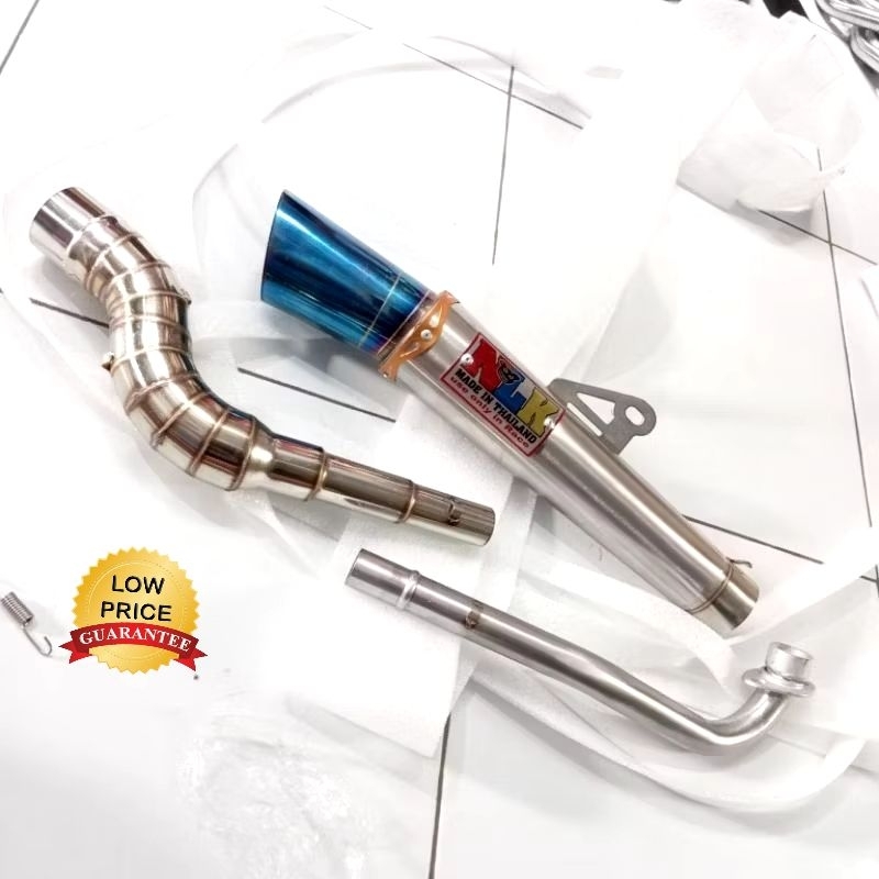 Big elbow NLK Canister Exhaust Pipe open specs for Xrm 125 Rs 125 Wave ...