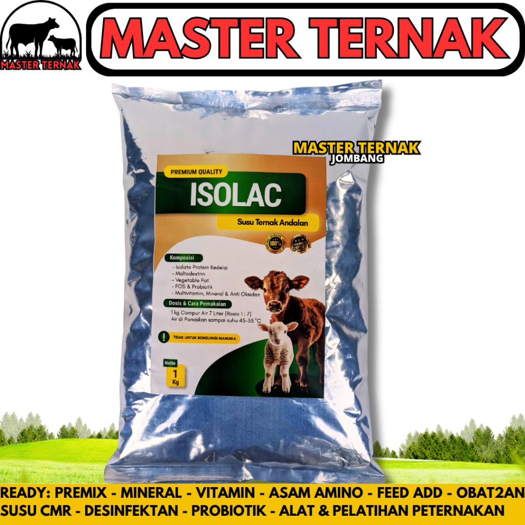 ISOLAC LIVESTOCK MILK 1 KG - ANTI DIARRHEA SCRATCH Soya Milk for Farm Animals Cows Goats Fish ...