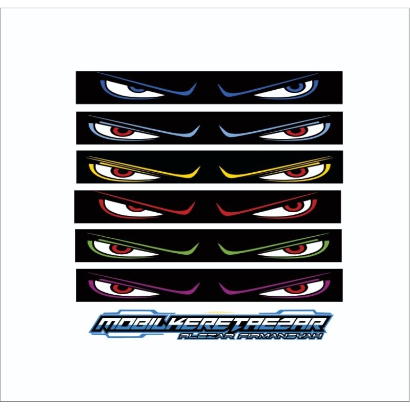 MATA Miniature EYE STROBO EMBLEM STICKER (7 pcs) BONUS RANDOM STICKER ...