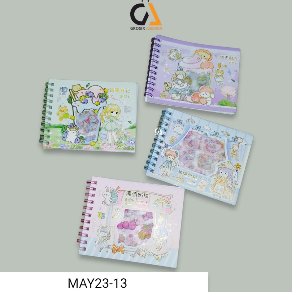 Wholesale 1 SHEET MINI BINDER BOOK STICKER ANIME GIRL SERIES CHARACTER ...