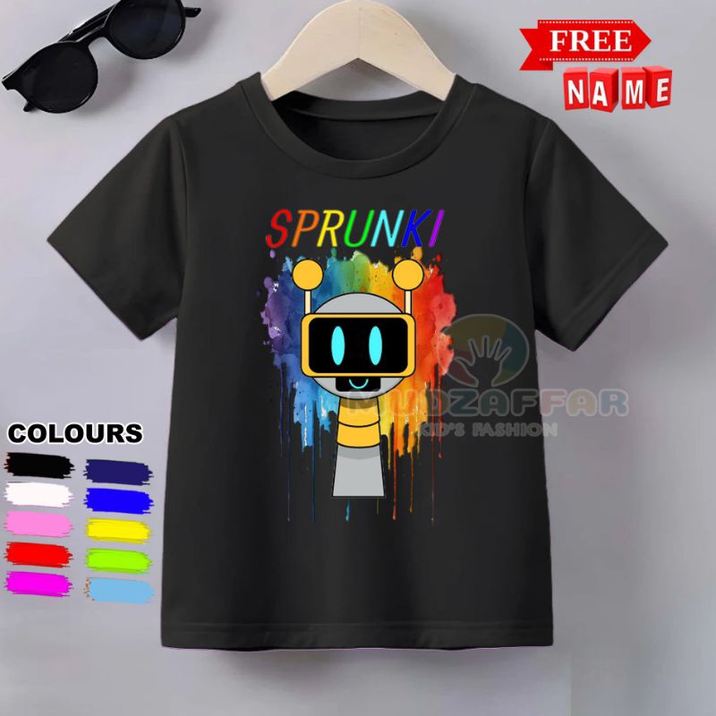Children's T-SHIRTS SPRUNKI CHARACTERS BOT FUN SPRUNKI CHILDREN'S ...