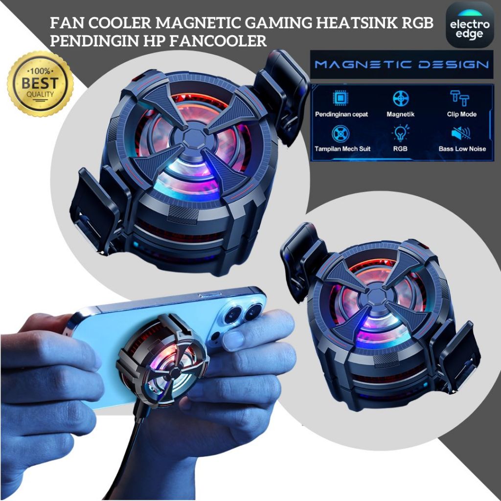 Fan Cooler Magnetic Gaming Heatsink RGB Fancooler Hp Cooler | Shopee ...