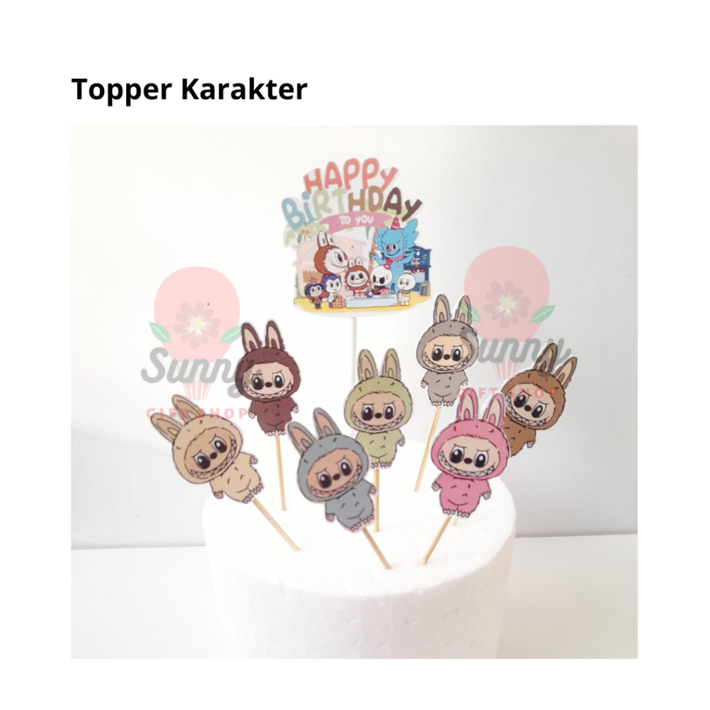 Labubu topper / cake topper, cake topper, labubu character topper ...