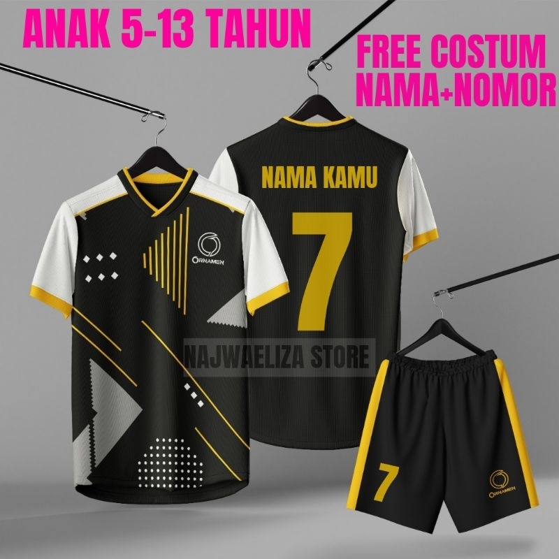 Free REQUEST NAME BACK NUMBER CHILDREN'S JERSEY SIZES 5 TO 13 YEARS ...