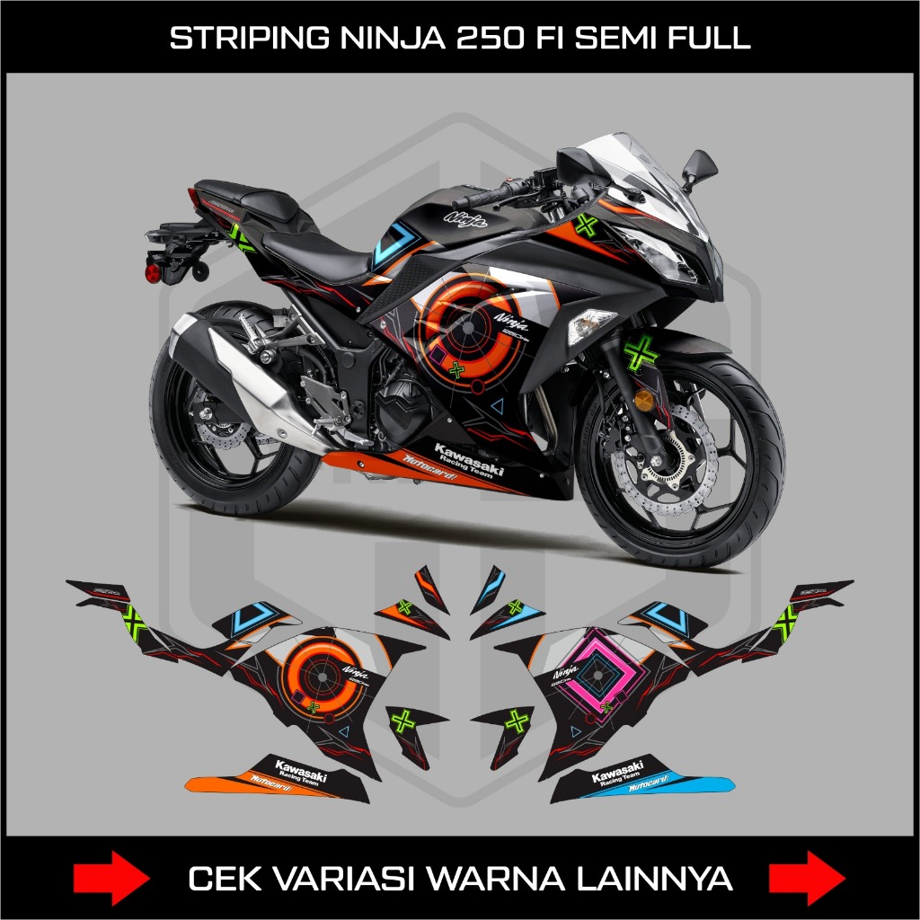 NINJA 250 FI OLD STRIPING STICKER / KAWASAKI NINJA 250 FI OLD ...