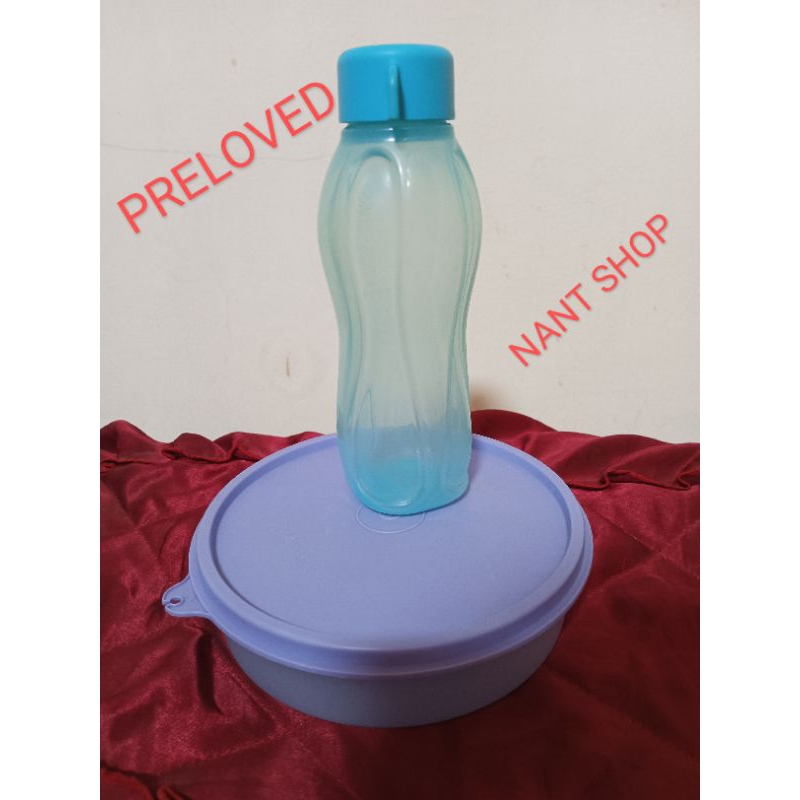Eco bottle 300 ml + round lunch box PRELOVED/ SECOND ORI TUPPERWARE ...