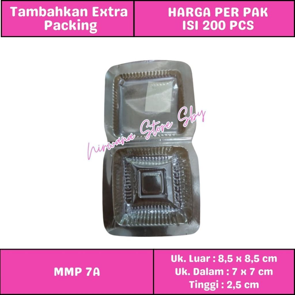 (100 Pcs) Mika Small Square Cake / MMP 7A 7x7x2.5 / Mika Clear Cake ...