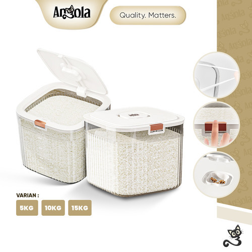 Angola Transparent Rice Dispenser Rice Container E20 E21 Flour / Grain ...