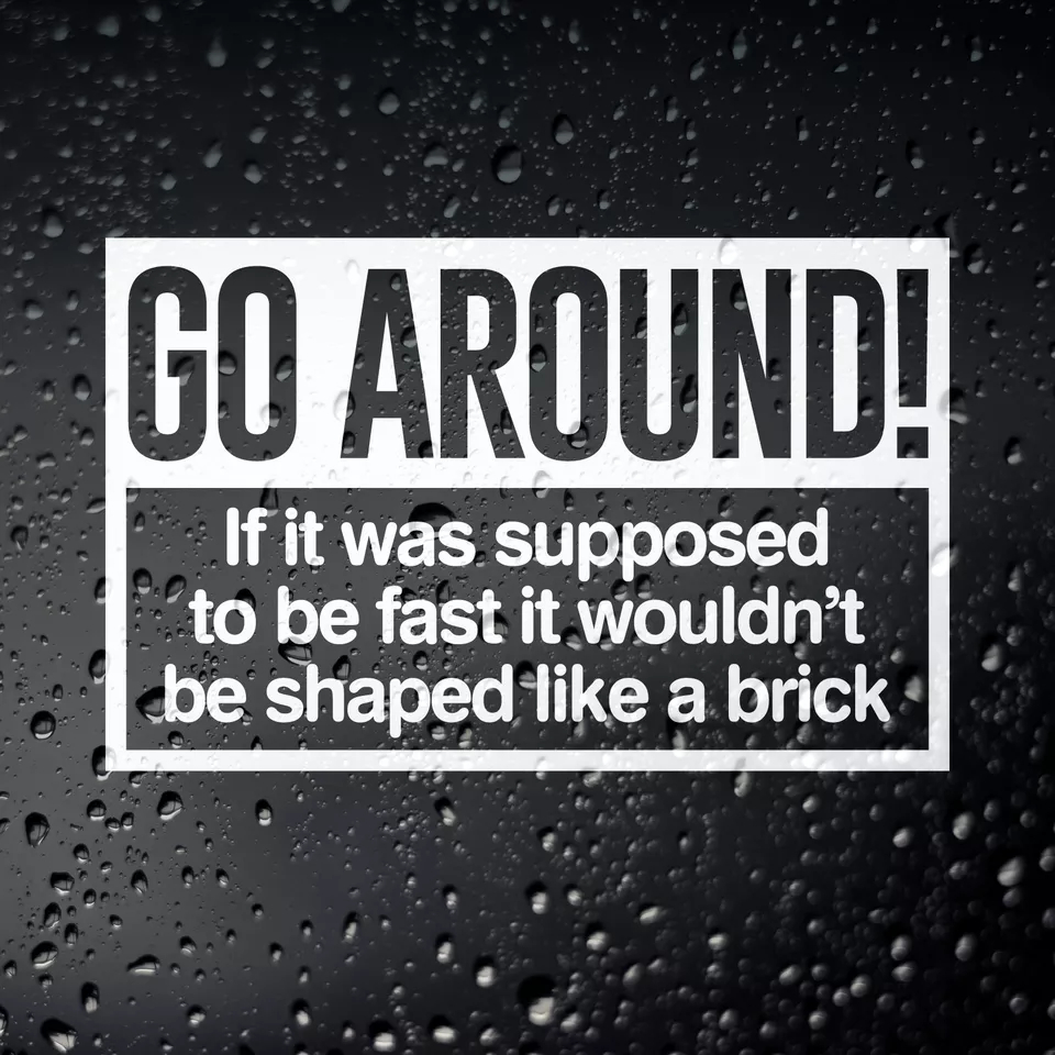 Go Around Funny Car Sticker, Vinyl Decal Sticker, Window Bumper Sticker ...