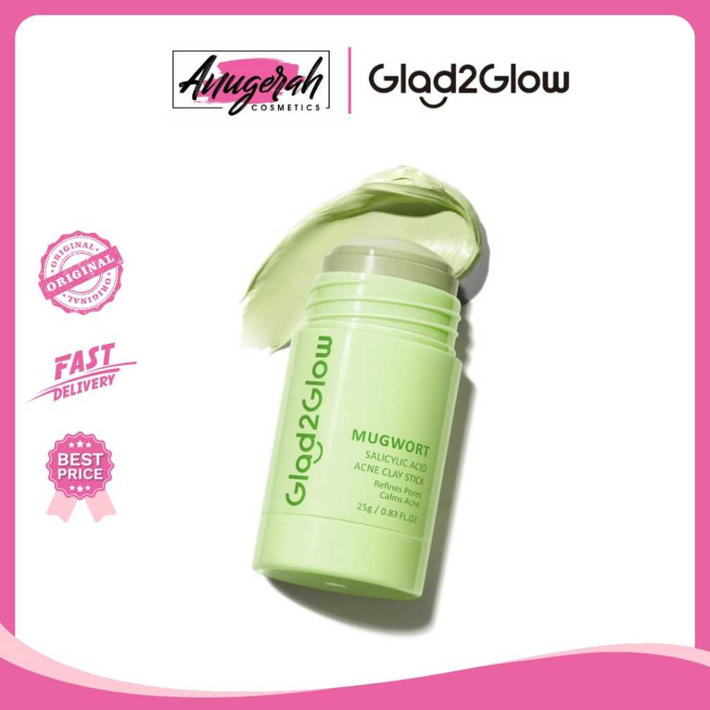 Glad2glow Mugwort Salicylic Acid Acne Clay Stick 25g | Shopee Malaysia