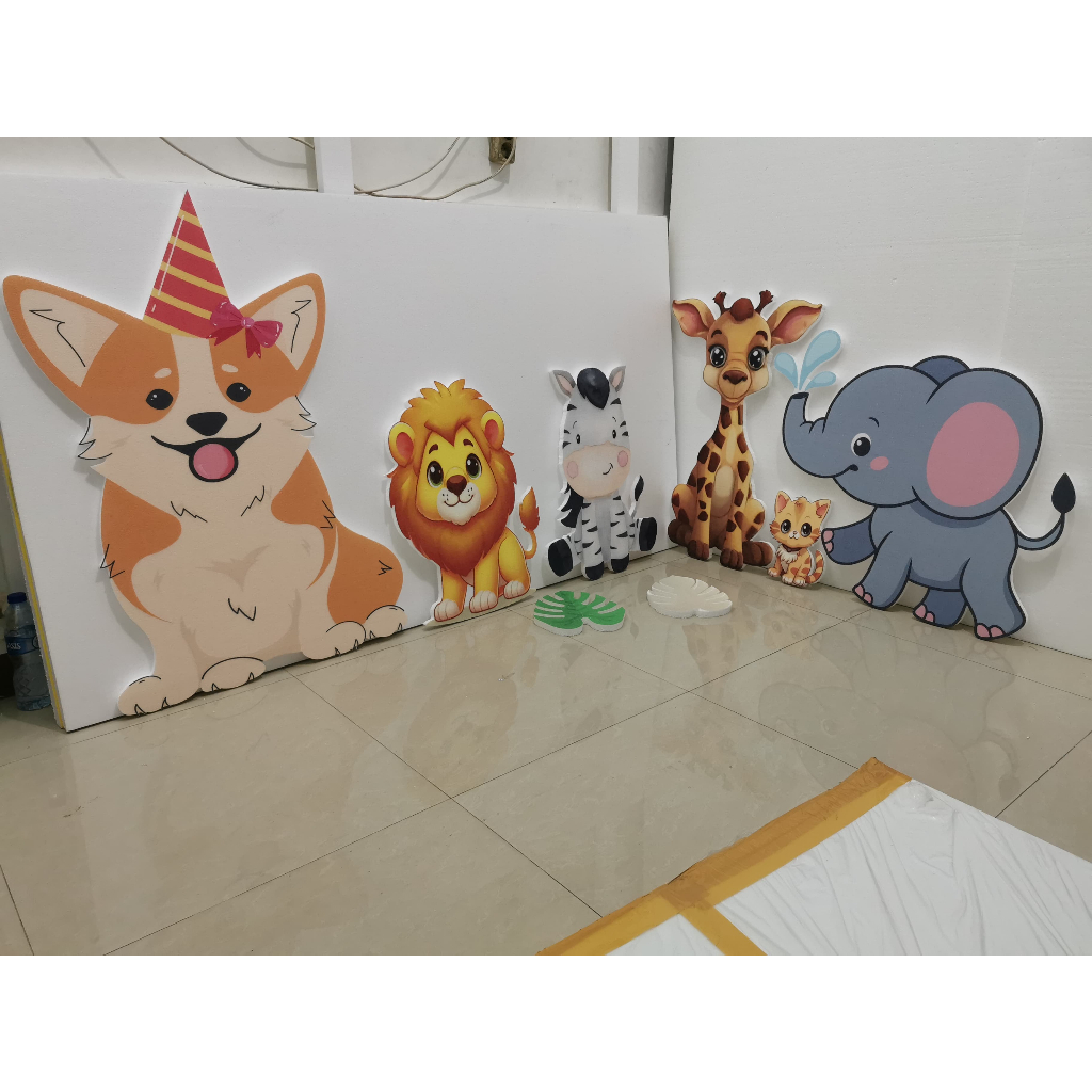 Buy 2 get 2 free custom character standing styrofoam birthday backdrop ...