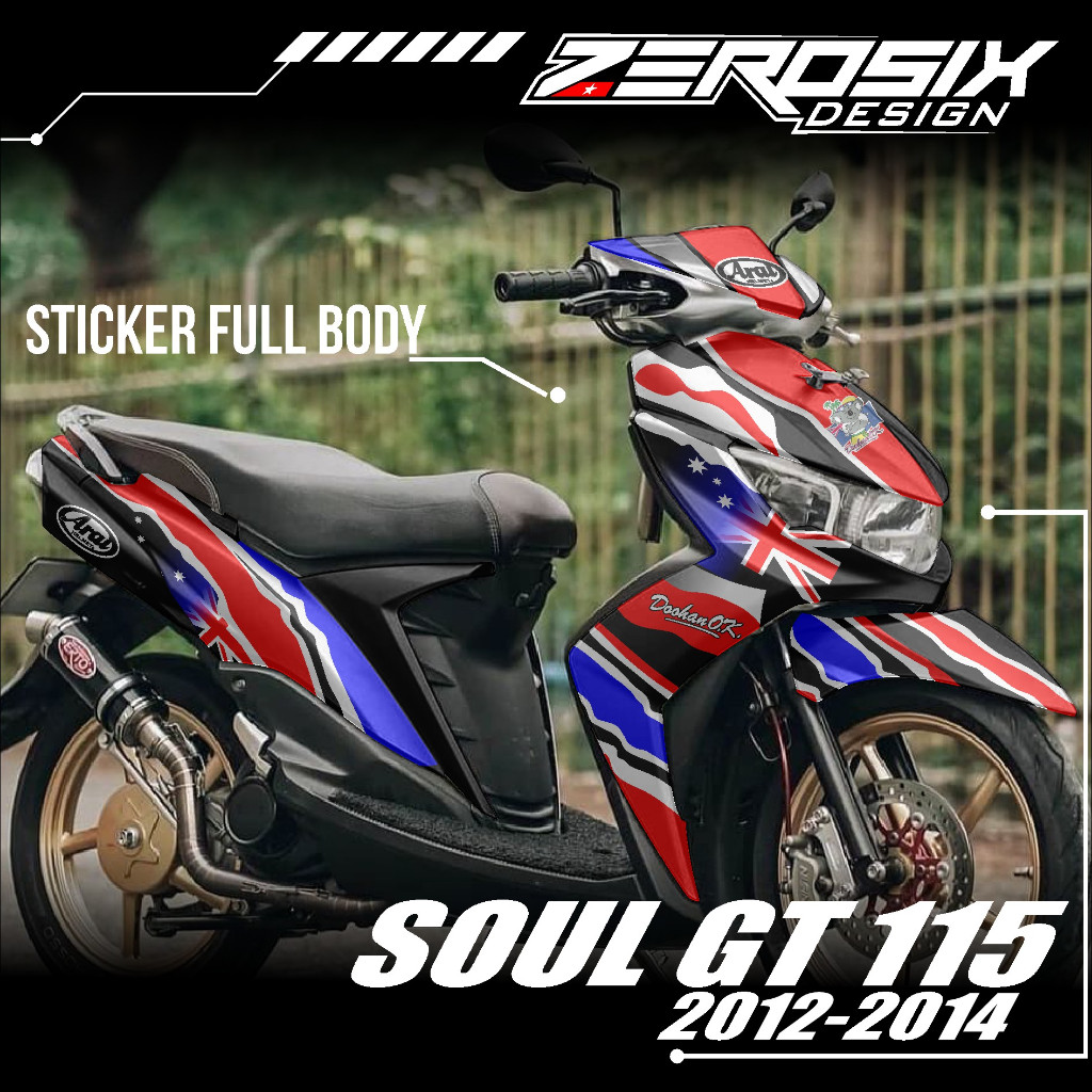 Mio SOUL GT 115 Motorcycle Decal Sticker 2012 2013 2014 2015 Full Body ...