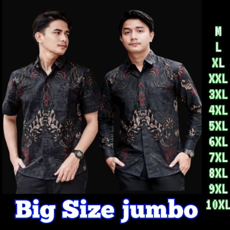KEMEJA MEN'S BATIK SHIRT BIG SIZE JUMBO MLXL.XXL.3XL.4XL.5XL.6XL.7XL.8XL.9XL.10XL | Shopee Malaysia