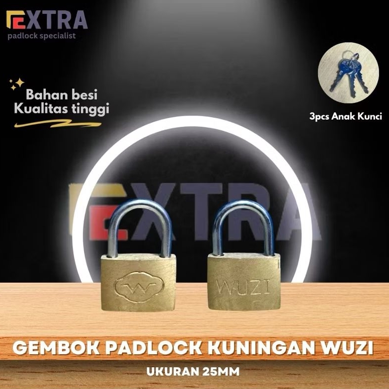 Wuzi Short Neck Brass Padlock 25mm | Shopee Malaysia