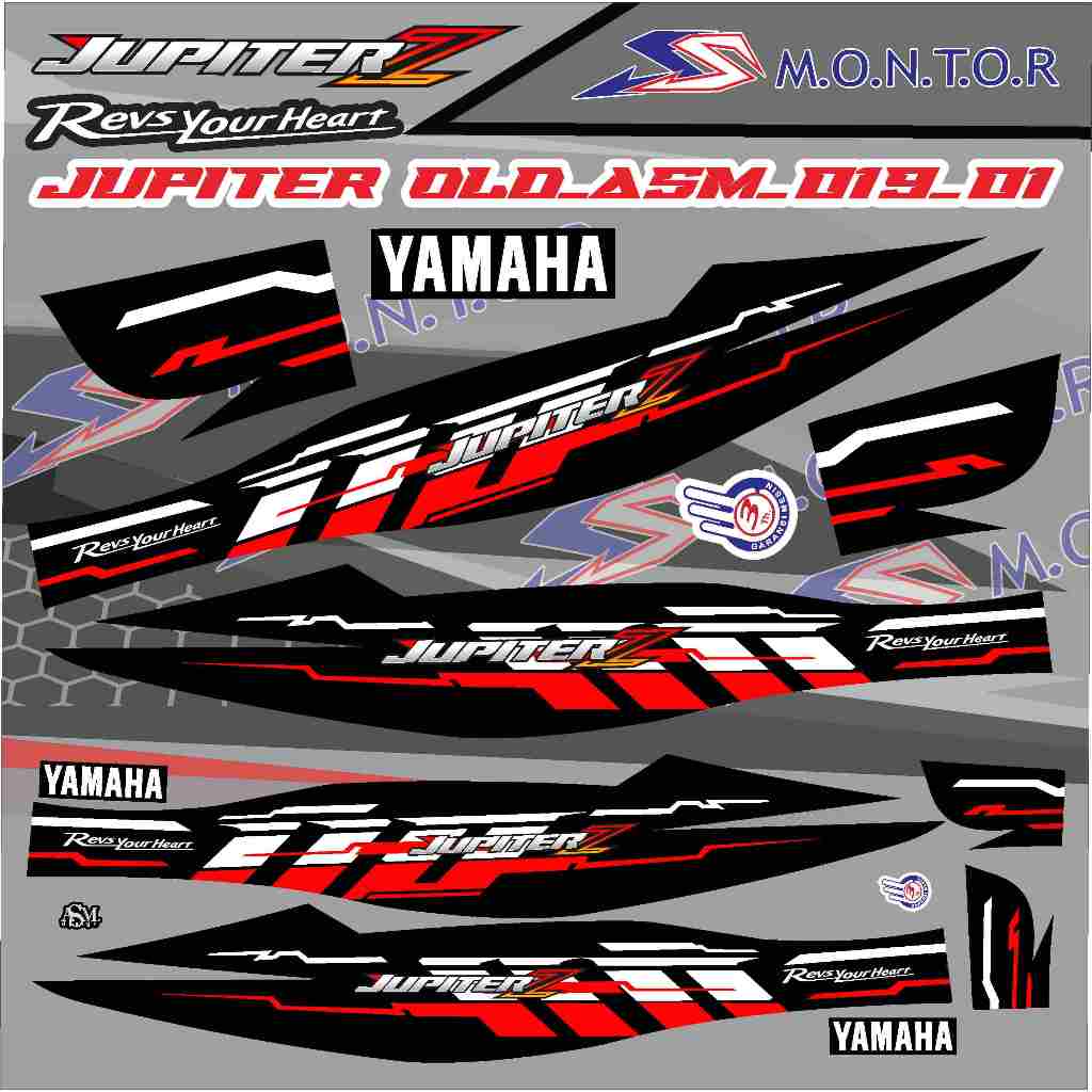 Striping STICKER YAMAHA JUPITER Z OLD CUSTEM ASM 019 | Shopee Malaysia