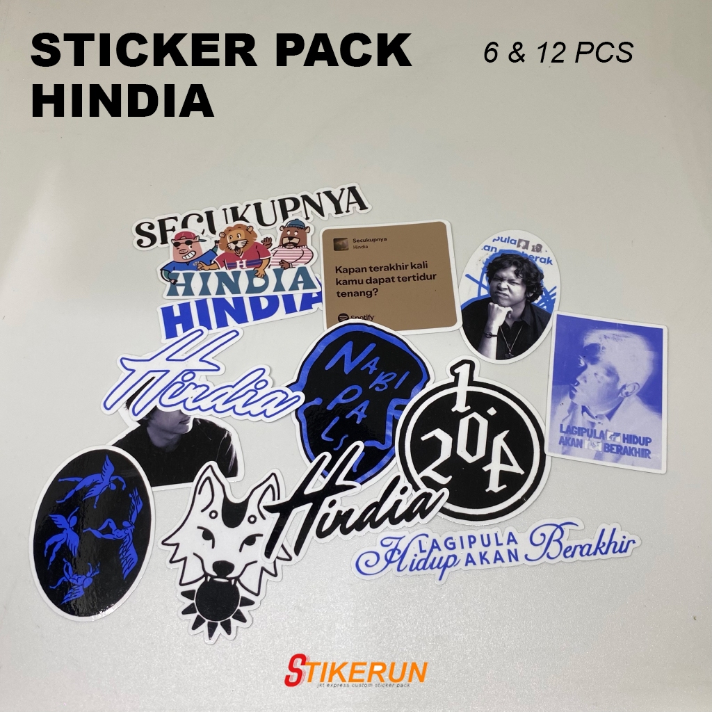 Hindia / Baskara Pack Stickers for Laptops, Tumblers, Motorbikes and Cars Waterproof Vinyl ...