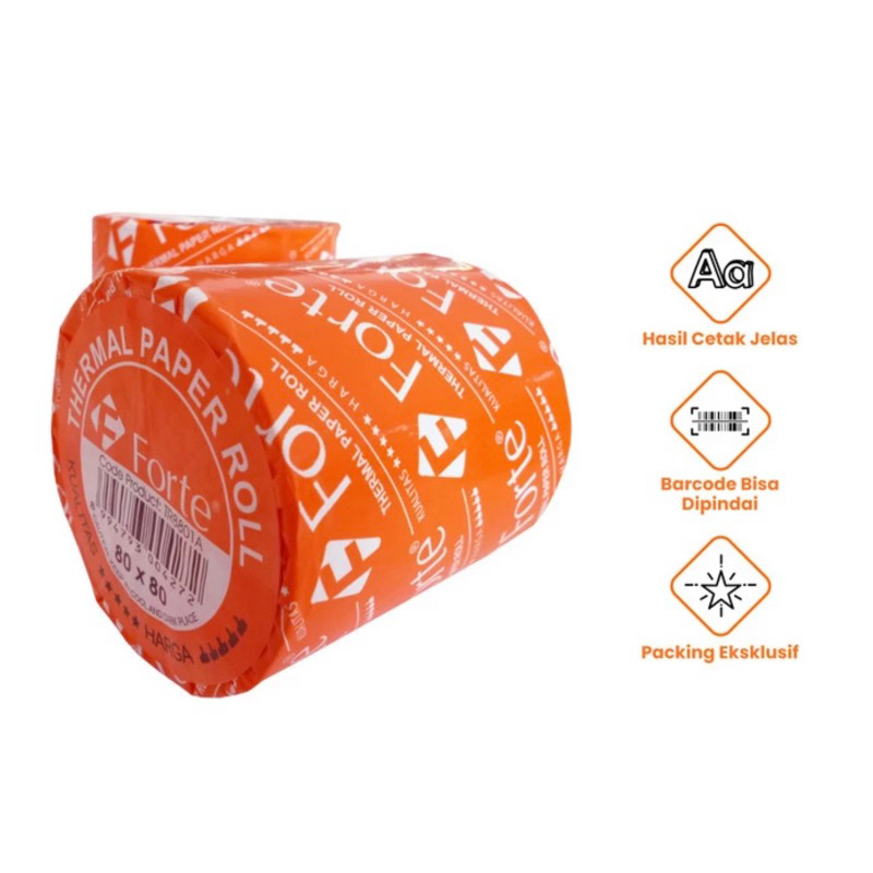 80x80 forte cash register roll thermal paper / 80x80 forte cash ...