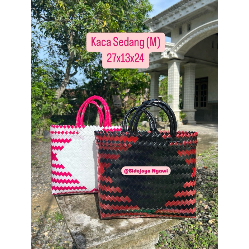 Medium GLASS Plastic Woven Bags for Hampers Parcels Thanks to Tahlilan ...