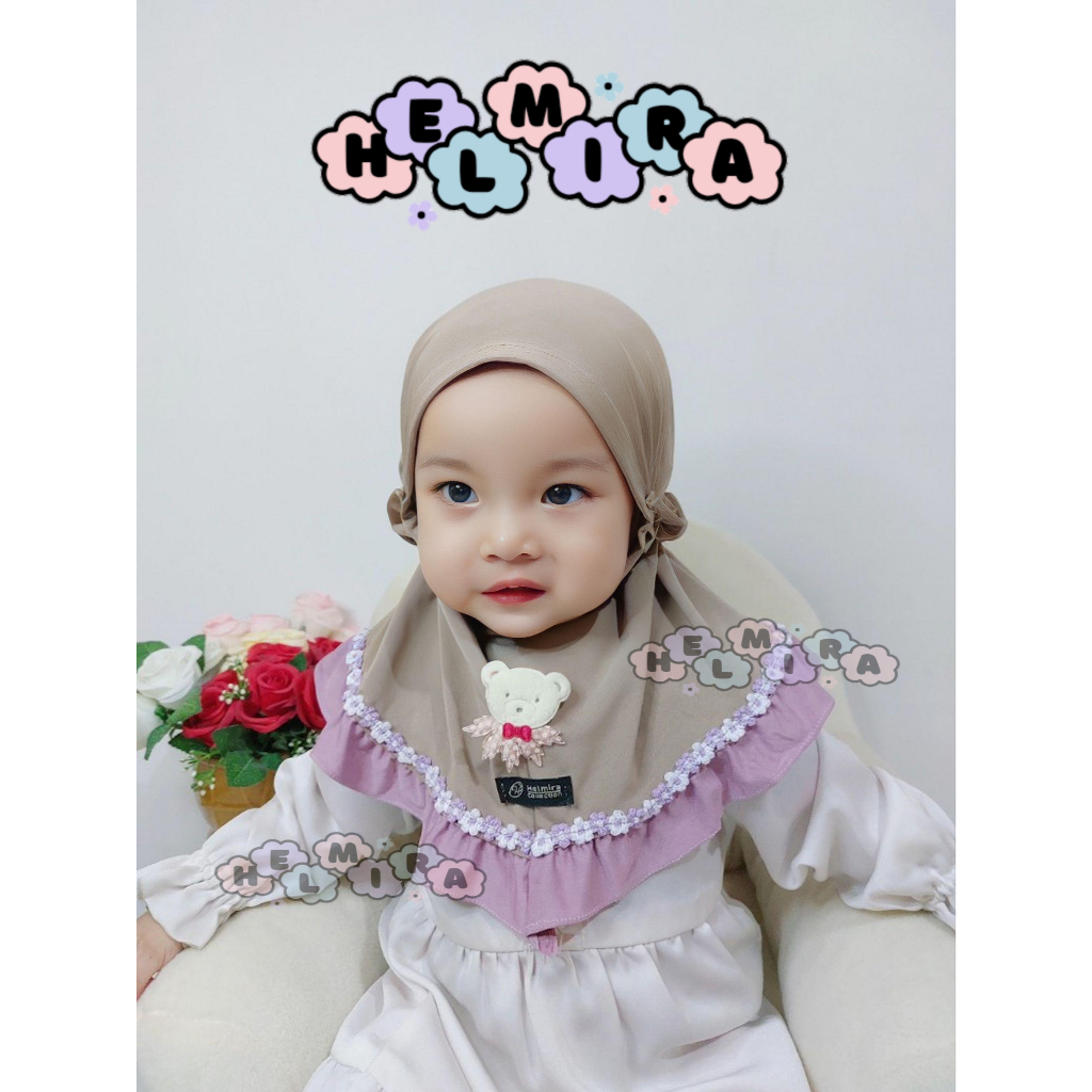 Children's hijab RUBBER FLOWER RUBBER 0-3 years || Baby hijab || The ...