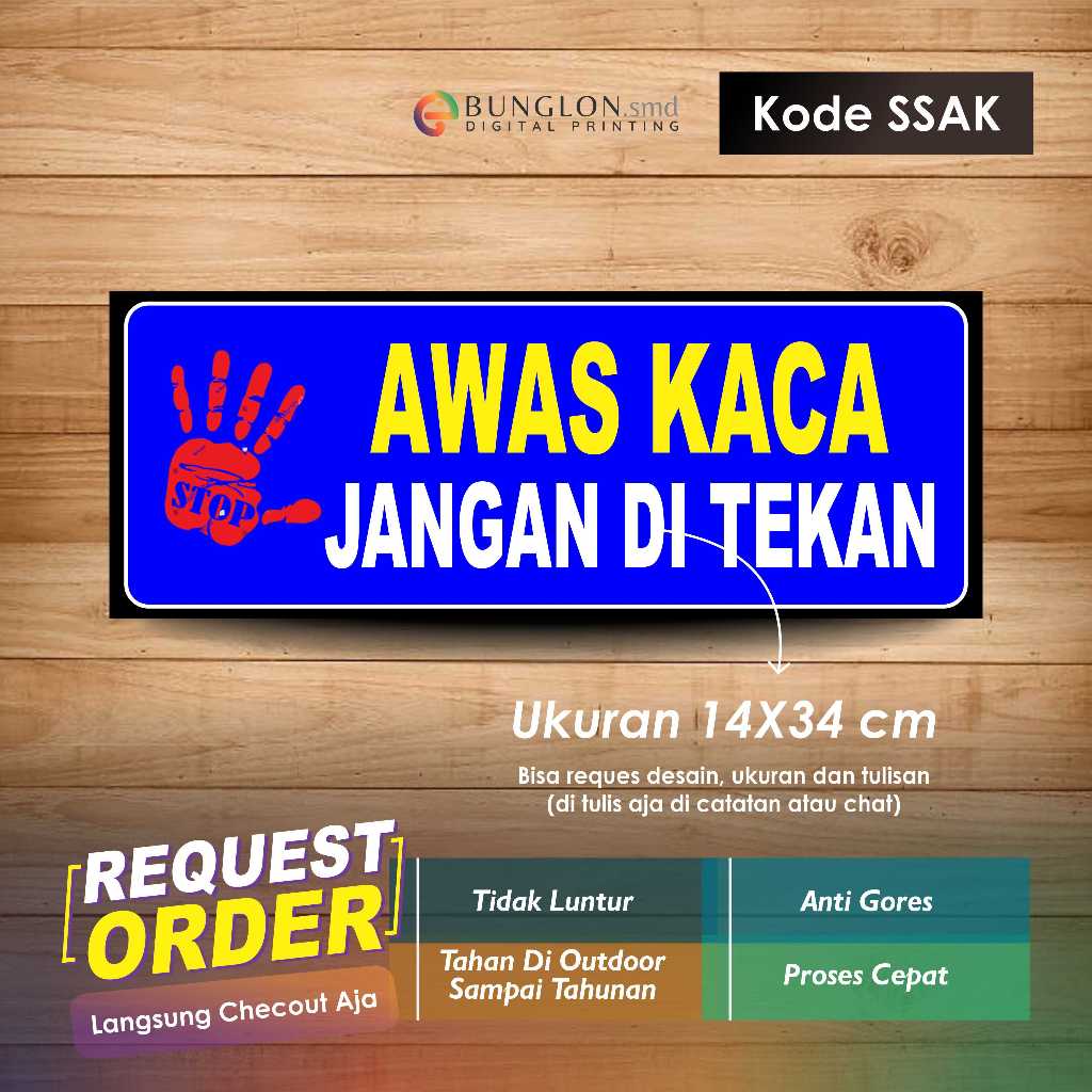 Beware OF GLASS STICKER DON'T LEADED + LAMINATION BLUE SASAK CODE ...