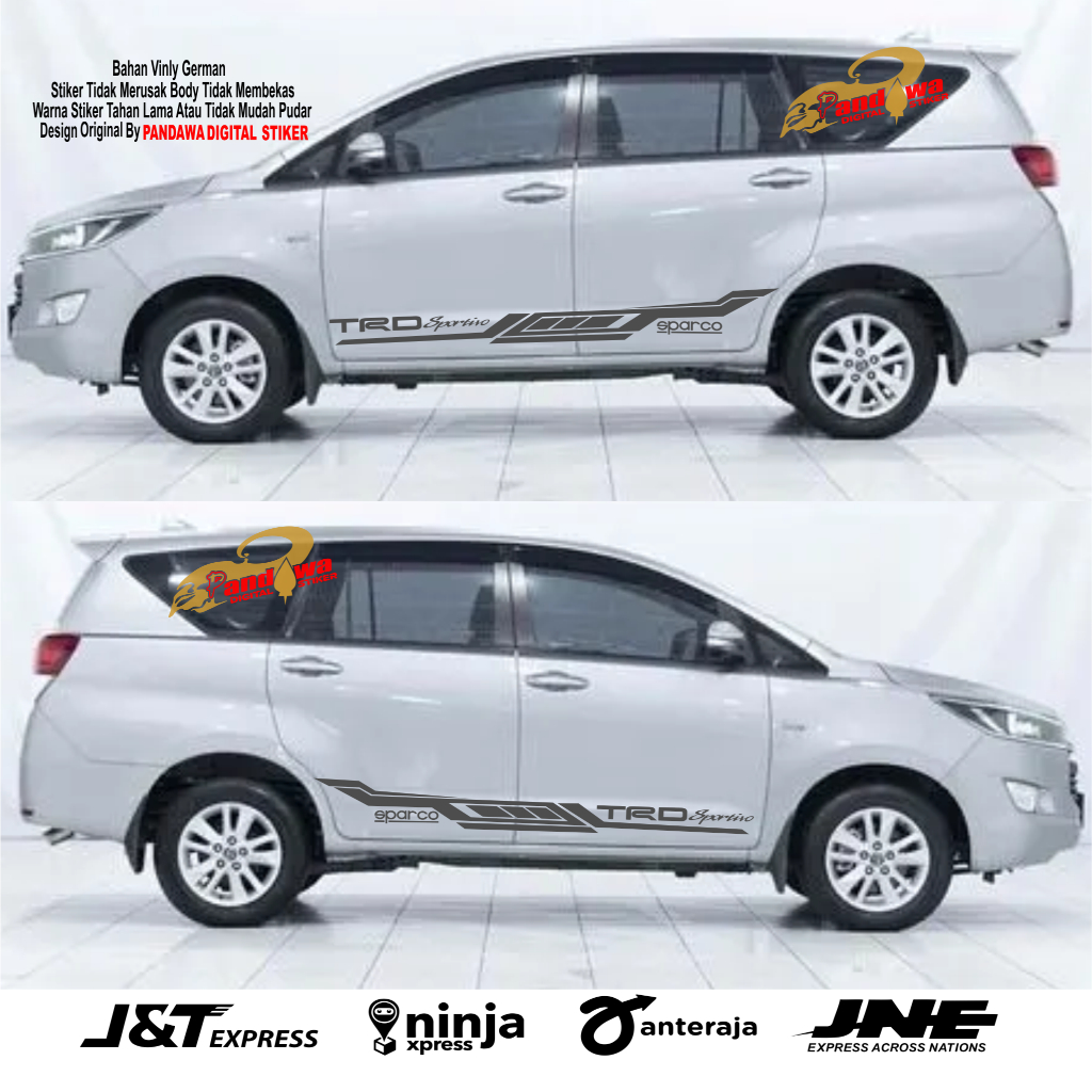Toyota innova sticker car sticker striping list body under the door ...