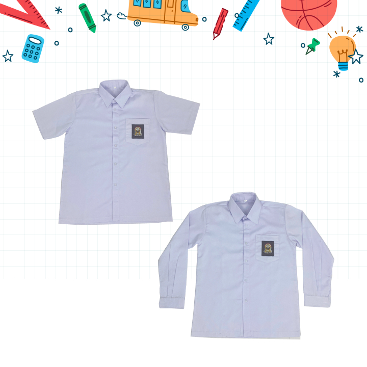 PUTIH KEMEJA School Uniform Plain white shirt for Middle School Top ...