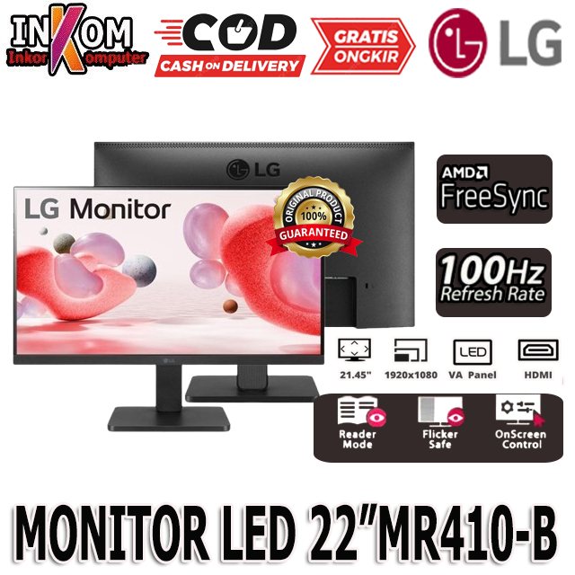 Lg LED Monitor 22MN430 IPS hdmi fhd 75hz 5ms 22 inch | Shopee Malaysia