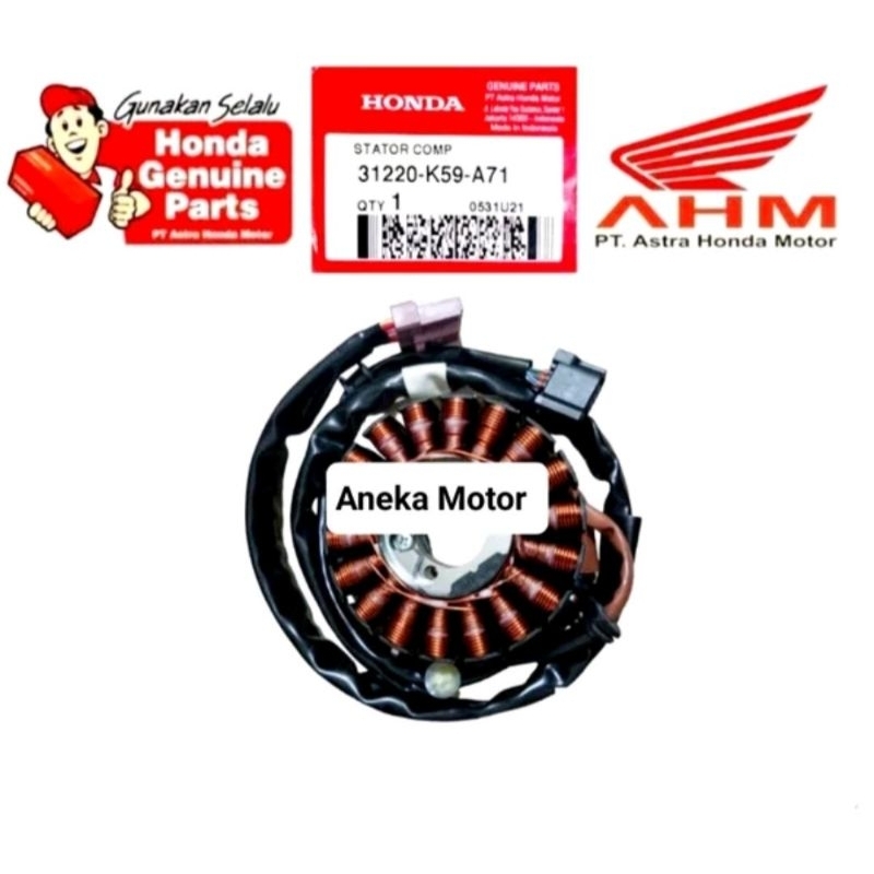 Spool Spull Stator Honda New Vario 150 eSP K59J 100% Original Honda ...