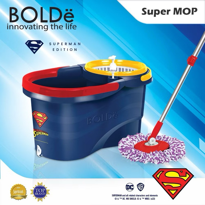 Bolde Super Mop Superman Edition Floor Cleaning Mop | Removable Spin ...