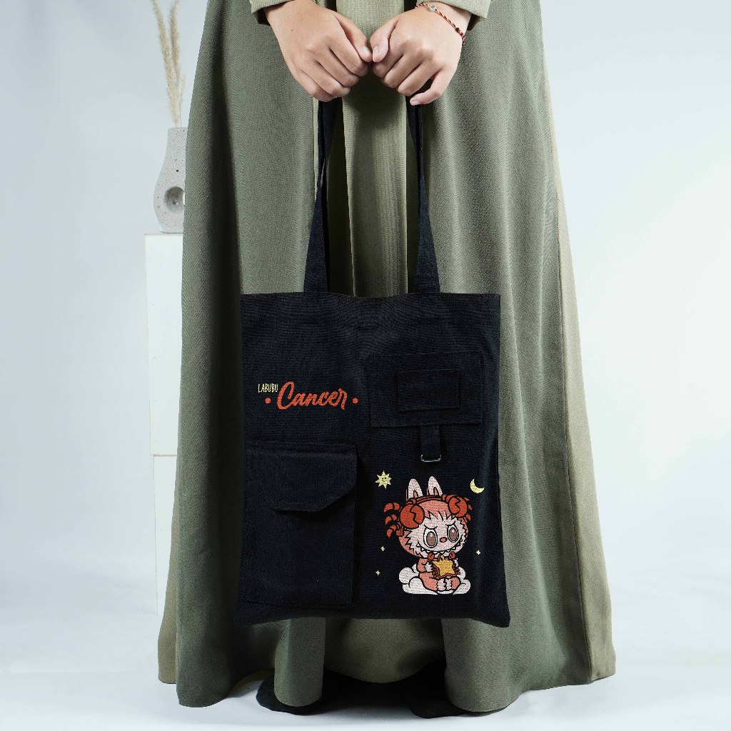 Labubu Cancer Rajaanimeofficial Zodiac Unisex Velcro Tote Bag Tote Bag ...