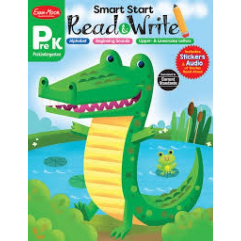 Evan Moor smart start read & write preK pre-K pre lover book workbook ...