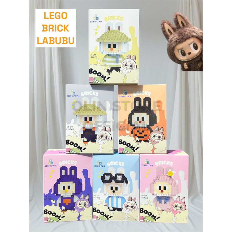 Brick Labubu Lego Jumbo Pumpkin Bu DIY Toy Disassemble Nano Block ...