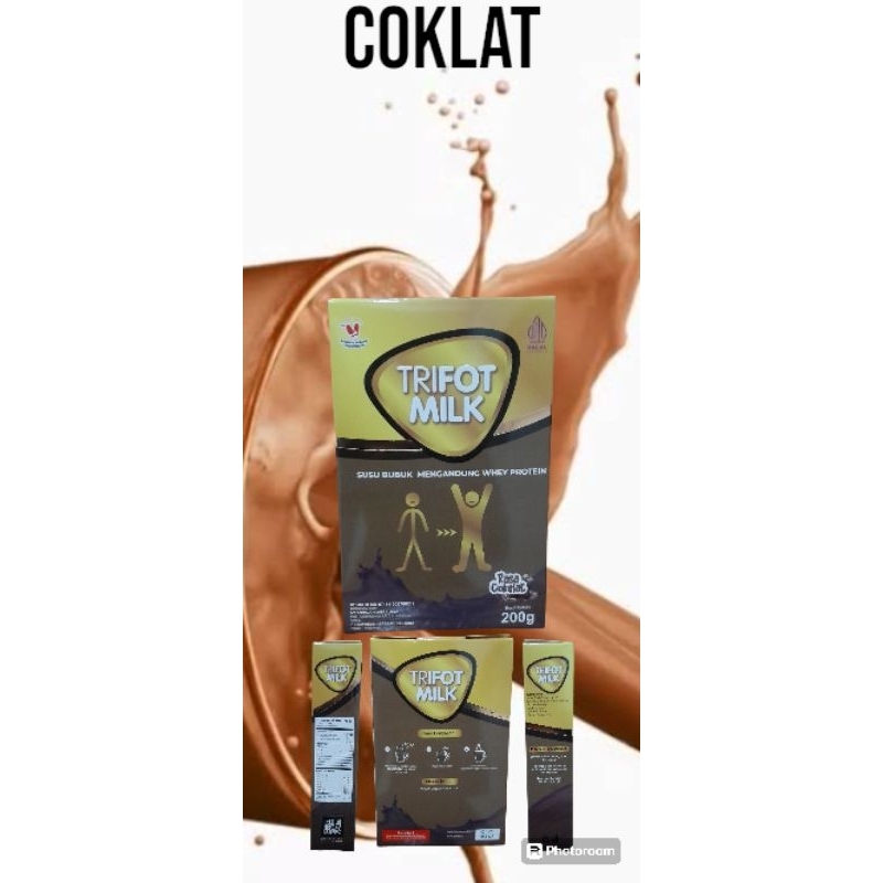Trifot Milk Weight Gain Milk Chocolate Flavor High Protein Powdered Milk BPOM 200gr | Shopee ...