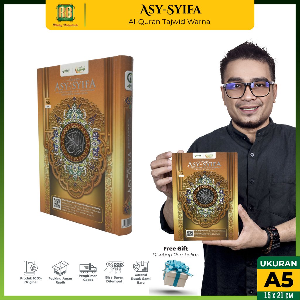 Al-Quran The New ASY-SYIFA A5 Translated Latin Words Rumi Tajwid Color ...