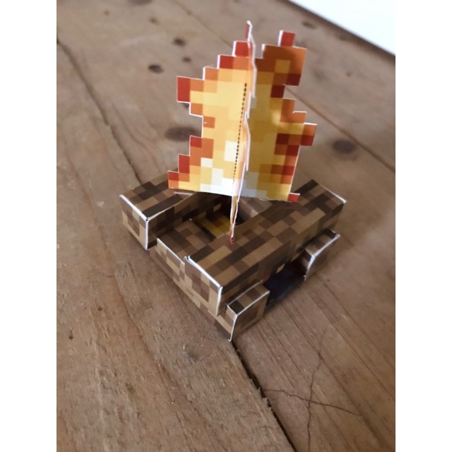 Bonfire Minecraft Papercraft (finished form as in photo and sheet ...