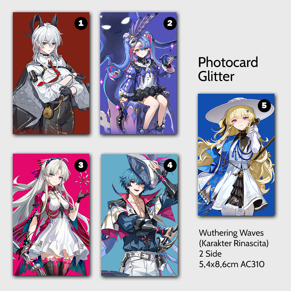 [WuWa] Wuthering Waves Character Glitter Rinascita Photocard Collection ...
