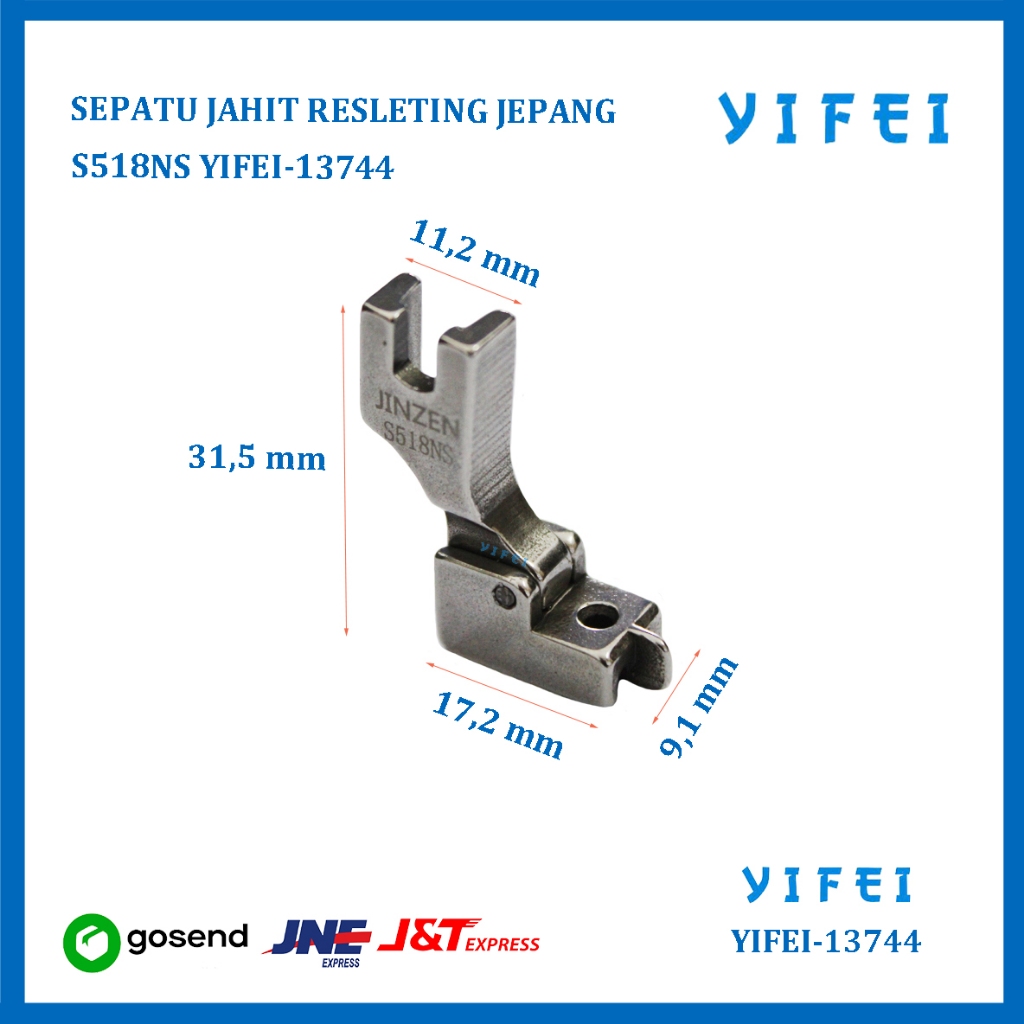 MESIN Japanese Zipper Foot High Speed Sewing Machine S518NS YIFEI-13744 ...