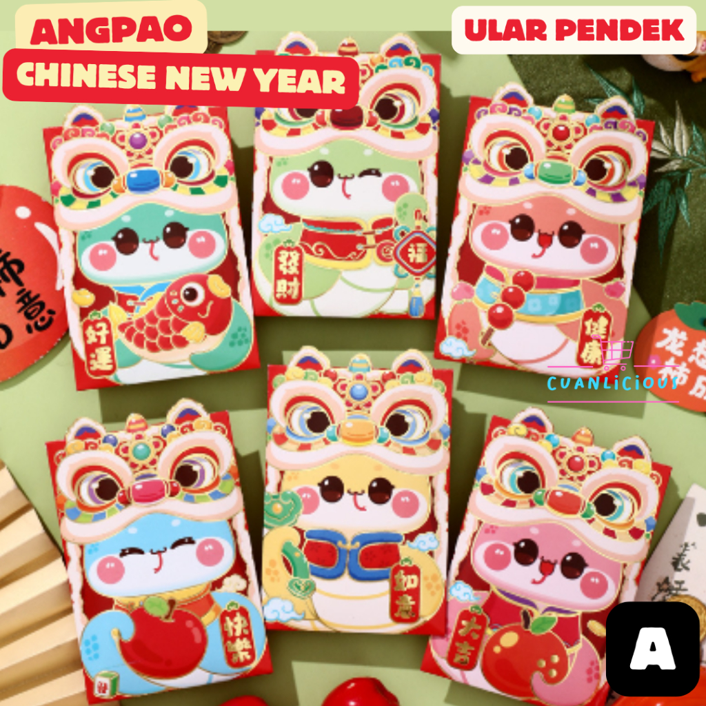 Angpao Lunar New Year Sincia Cute 3D Shio Snake Snake 2025 (Short ...