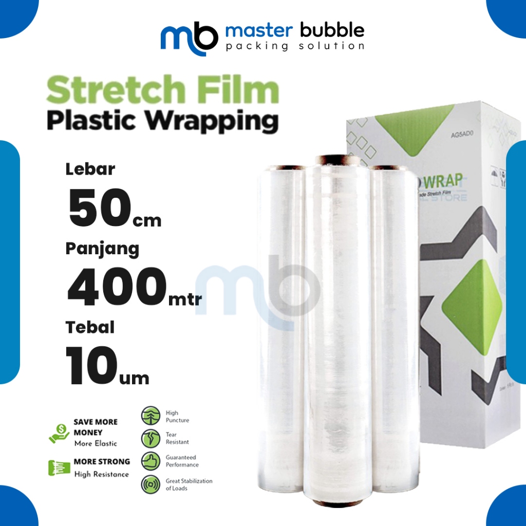 Clear plastic wrapping - 50 CM X 400 M stretch film Transparent clear ...