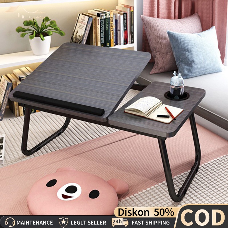 Laptop Table Adjustable Folding Foldable Desk Zoomer Portable ...