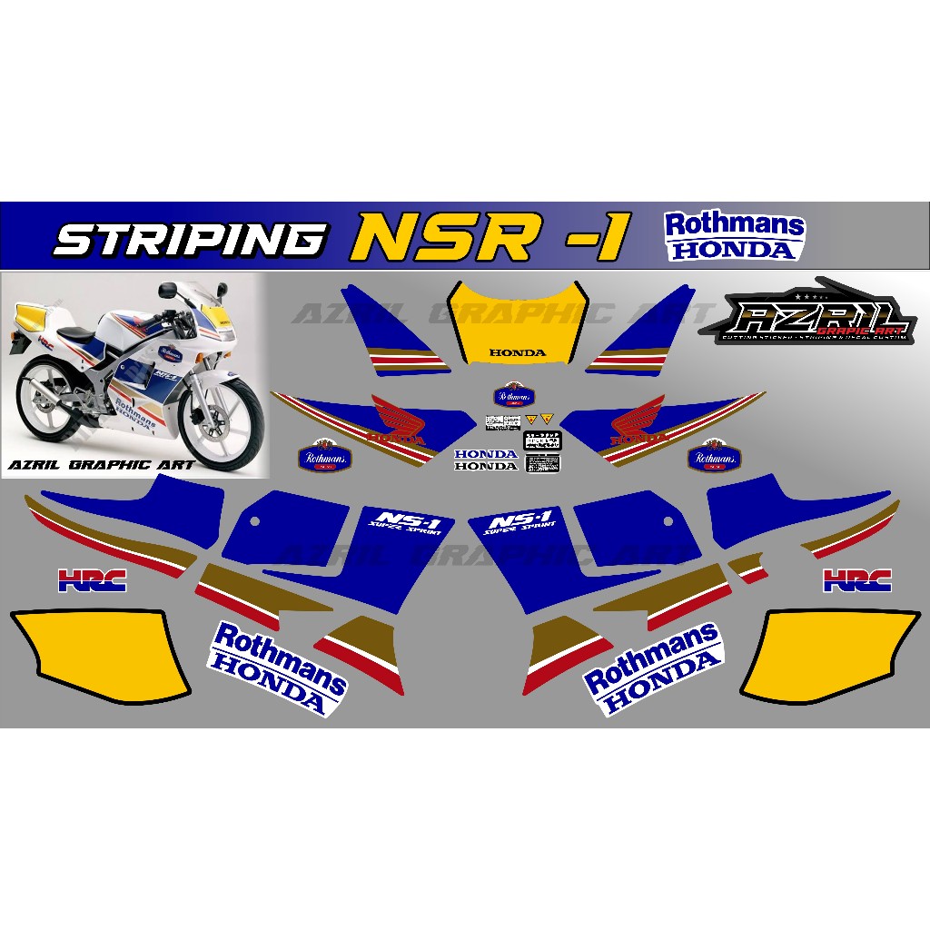 Honda NSR 1 Rothmans Decal Striping | Shopee Malaysia