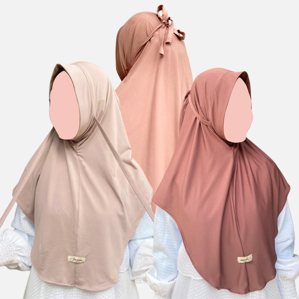 Bergo Hijab Using Daily NonPad Strap Instant Malay Khimar Hijab ...