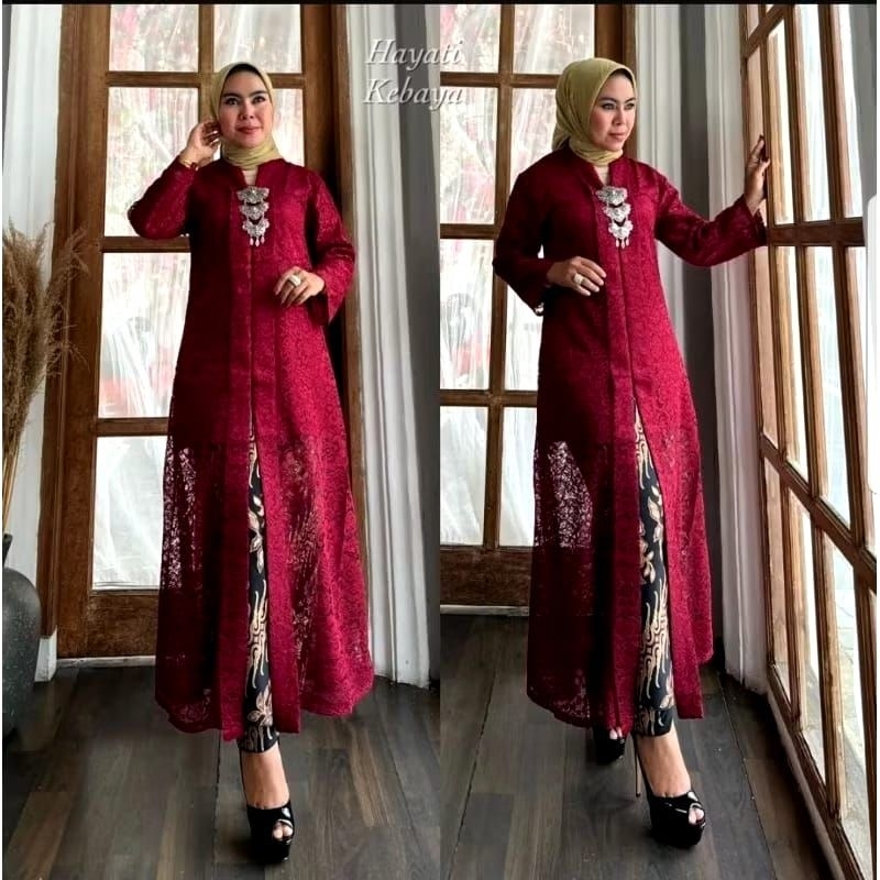Bigair fashion kebaya kartini kebaya Long brukat floy Modern kebaya ...