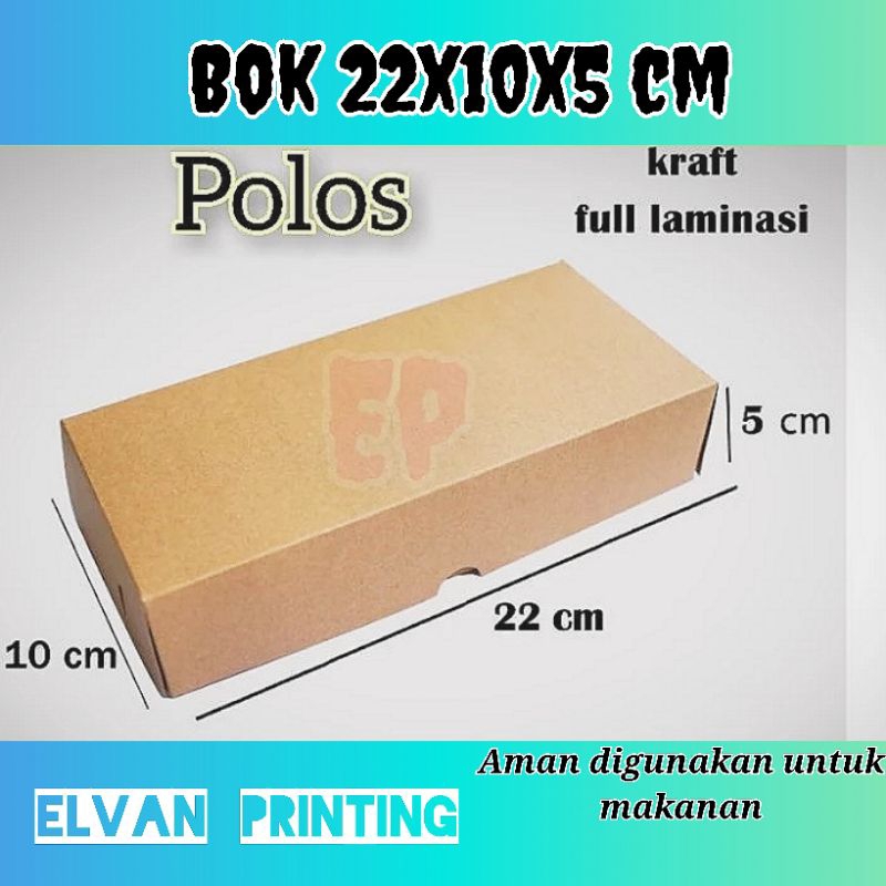 Brownie box/cake box/banana bolen packaging 22x10x5 cm contains 50 pcs ...