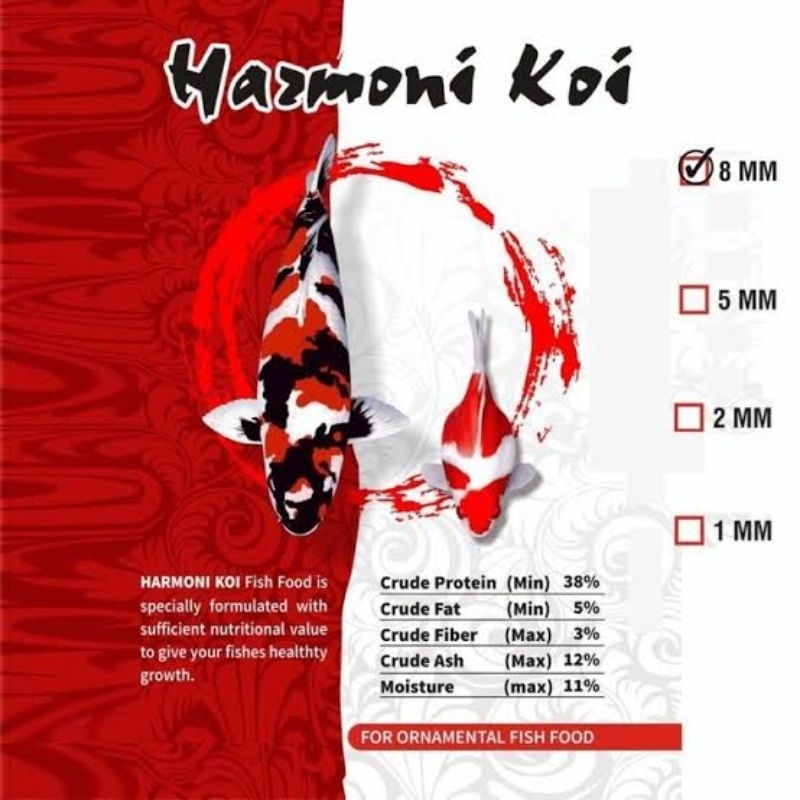 Repack FEED KOI FISH PELLETS KOKI DECORATIVE FISH FRESHWATER HARMONY ...