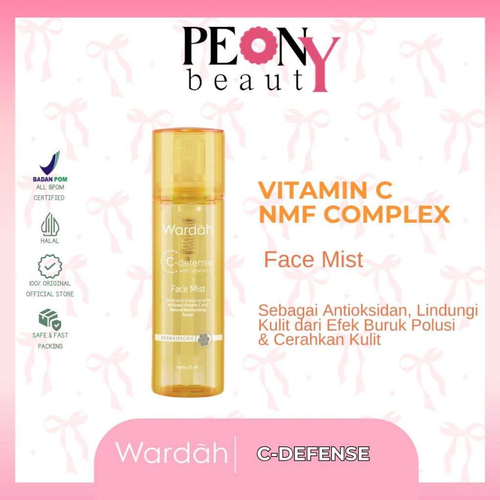 Wardah C-Defense Face Mist 55 ml - Face Mist with HiGrade Vitamin C ...