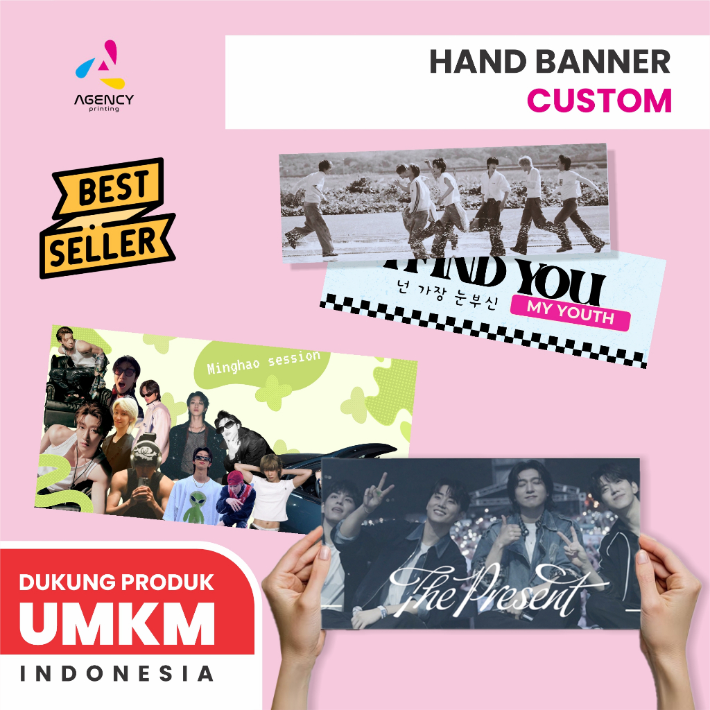 Print Custom Hand Banners | Slogan Handbanner Freebies Kpop | Shopee ...