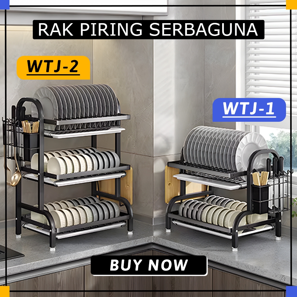 Stainless Sink Dish Washing Rack Kitchen Dish Rack With 2&3 Tier ...