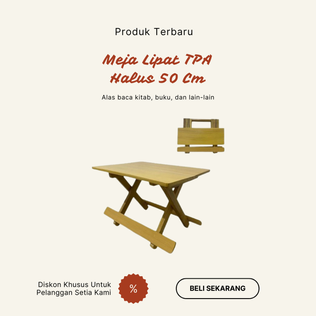 FOLDING TPA TABLE - STUDY DESK - AL QURAN READING MAT - AL-QUR'AN ...