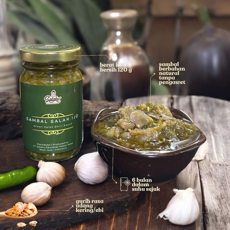 Salaku Green Chili Salak Sambal Bottle 120 g | Shopee Malaysia